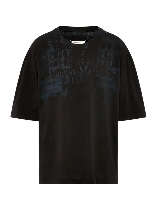 MAISON MARGIELA 100% Cotton T-shirt - Black