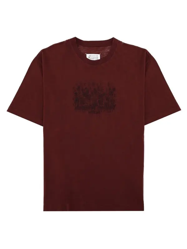 MAISON MARGIELA 100% Cotton T-shirt - Red