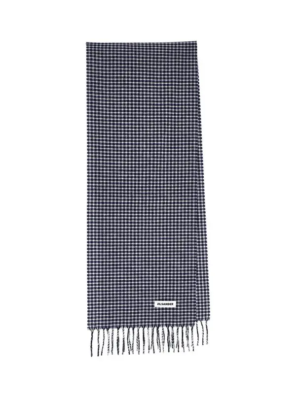 JIL SANDER 100% Virgin Wool Scarf For - Blue