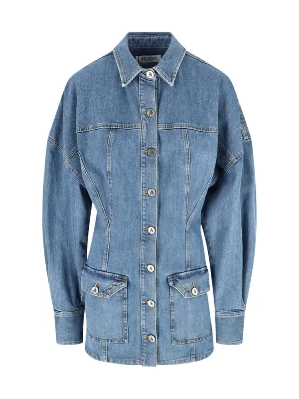 Attico Cotton Stretch Denim Dress