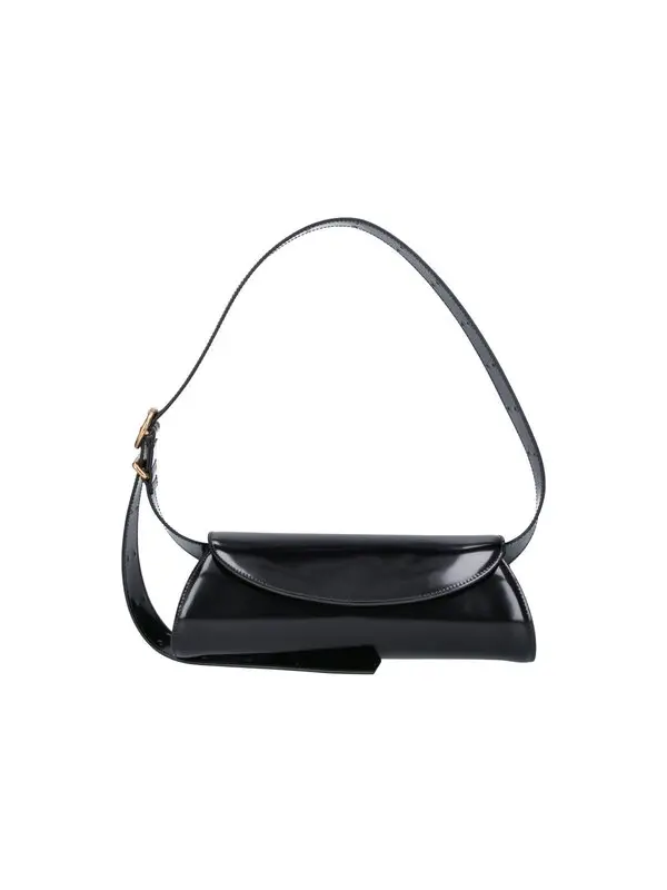 JIL SANDER Leather Shoulder Bag - Black