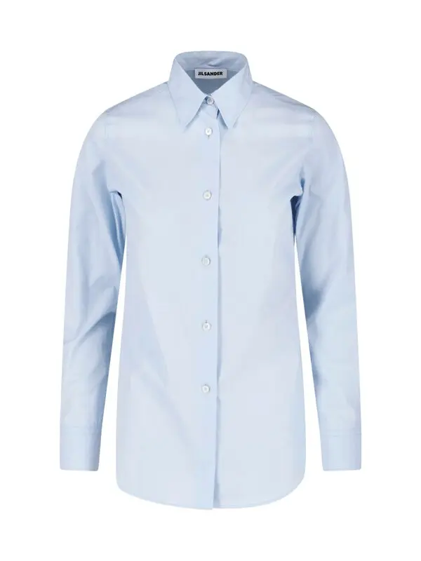 JIL SANDER 100% Cotton Shirt - Blue