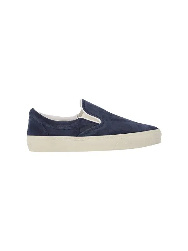 TOM FORD Calf Leather Slip-on Sneakers - Blue