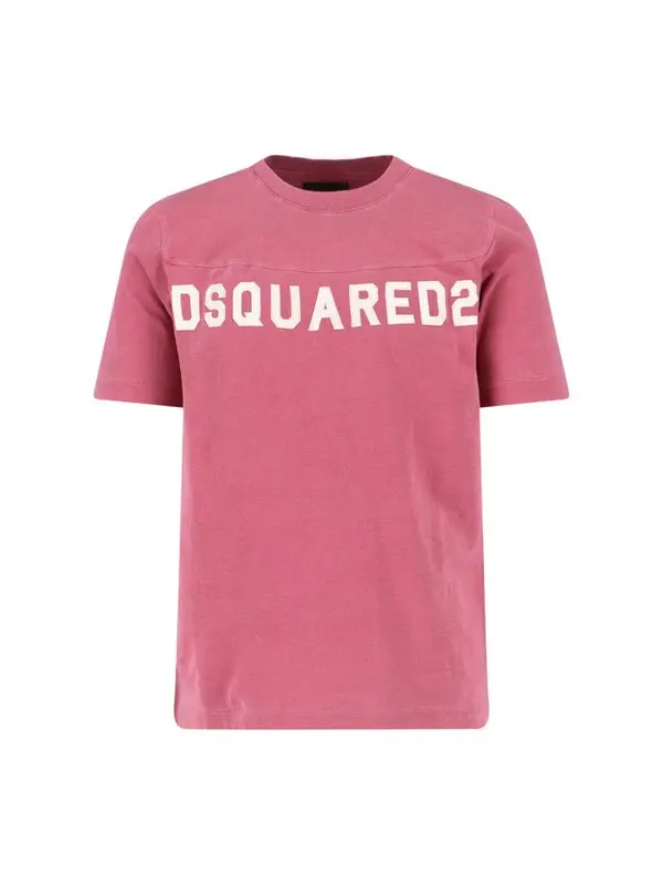 Dsquared2 Logo Graphic Crewneck T-shirt - Red