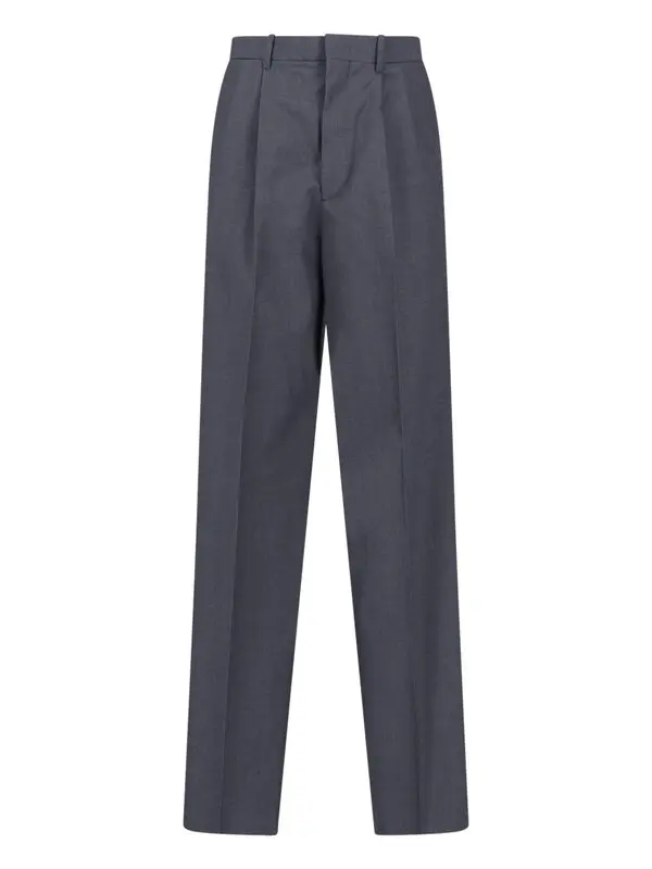 JIL SANDER Virgin Wool Tailored Trousers - Grey