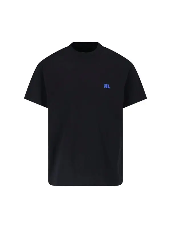 JIL SANDER 100% Cotton Crewneck T-shirt For - Black