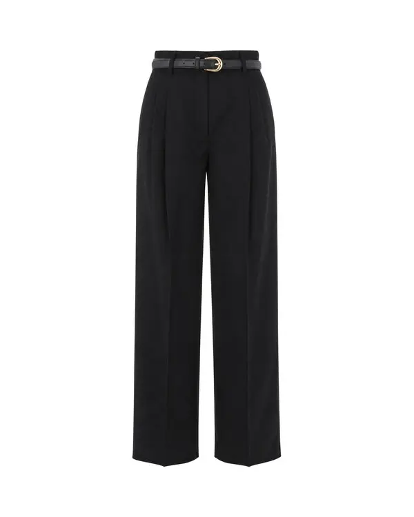 Max Mara High-waisted Belted Wide-leg Trousers
