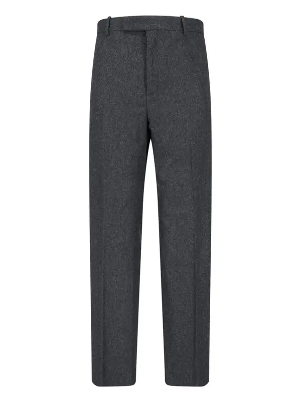 JIL SANDER Virgin Wool Tailored Trousers - Grey