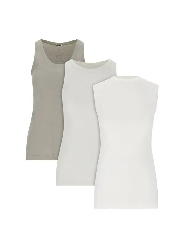 JIL SANDER Patterned 100% Cotton Top For