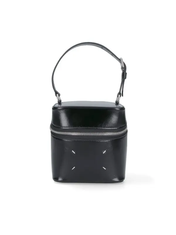 MAISON MARGIELA Bovine Leather Shoulder Bag With Brass Hardware - Black