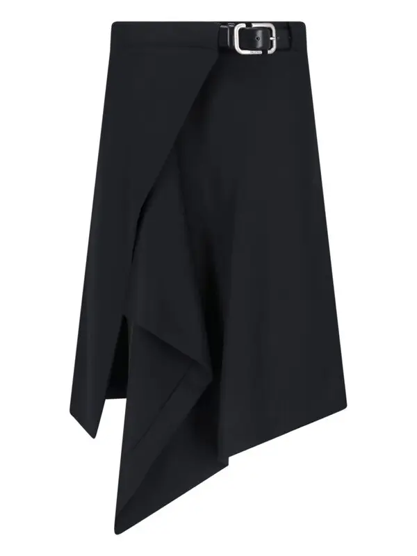 Attico Draped Mini Skirt - Black