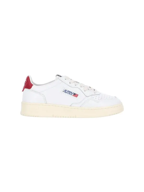 AUTRY Cow Leather Low-top Sneakers - White