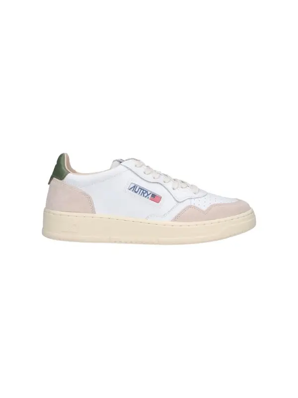 AUTRY Low-top Leather And Suede Sneakers - White