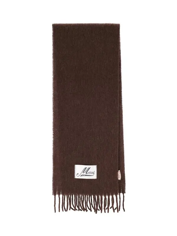 Marni Alpaca-blend Scarf - Brown