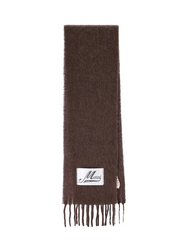 Marni Soft Alpaca-blend Scarf For - Brown