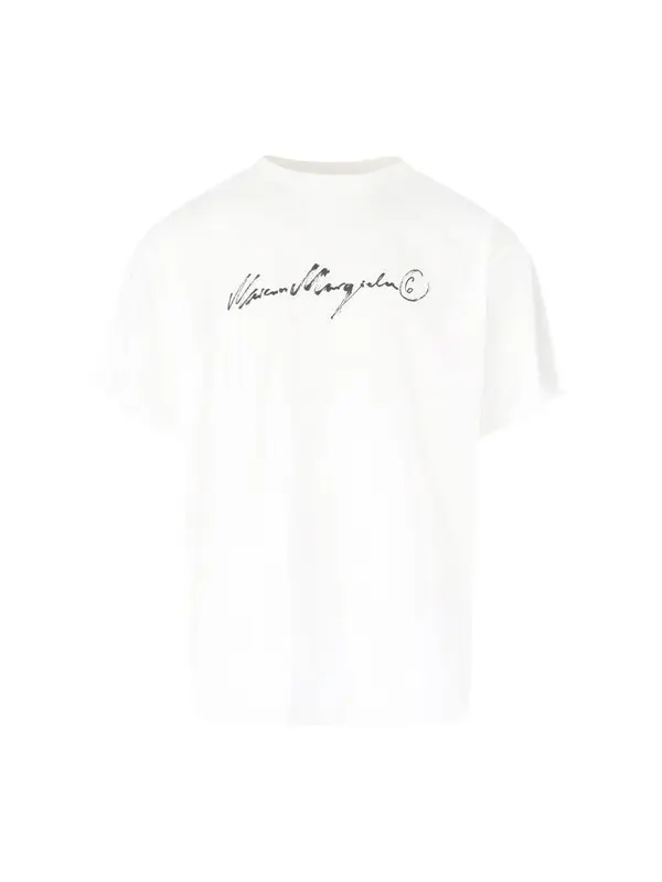 MAISON MARGIELA 100% Cotton T-shirt - White
