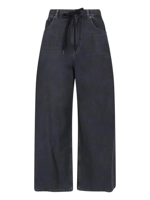 MAISON MARGIELA Light Wash Distressed Cotton Denim Jeans - Black