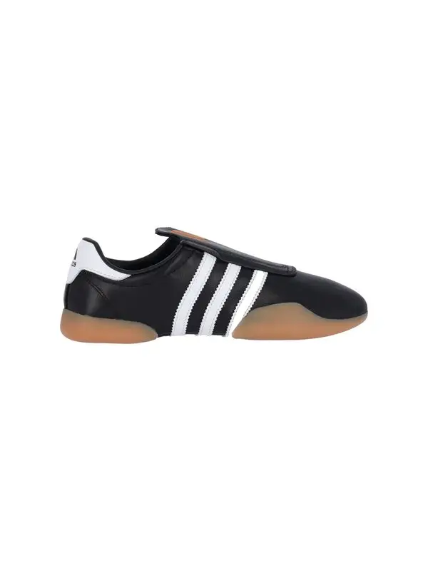 Adidas 100% Leather Sneakers With Cushioned Comfort - Black