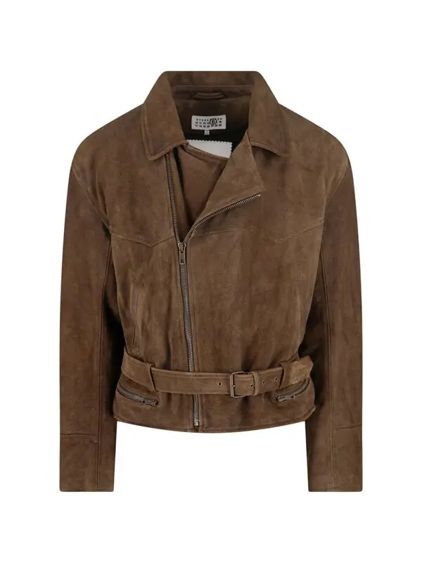 MAISON MARGIELA 100% Cow Leather Jacket With Viscose Lining