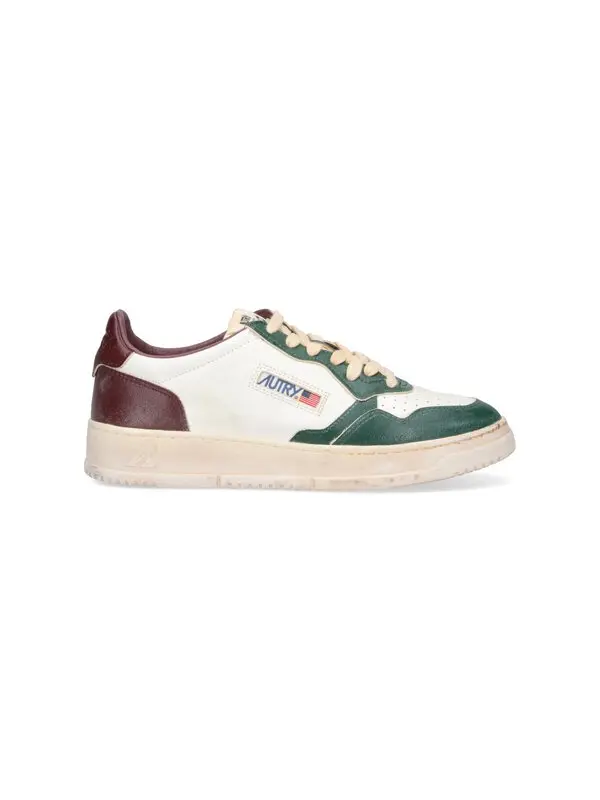 AUTRY Light & Natural Cow Leather Low-top Sneakers - White