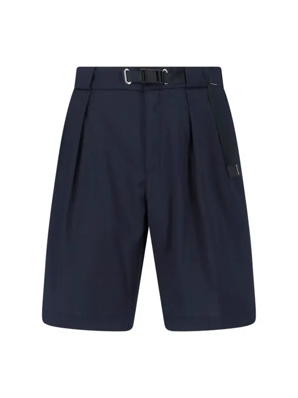 WHITE SAND Wool-blend Trousers With Stretch - Blue