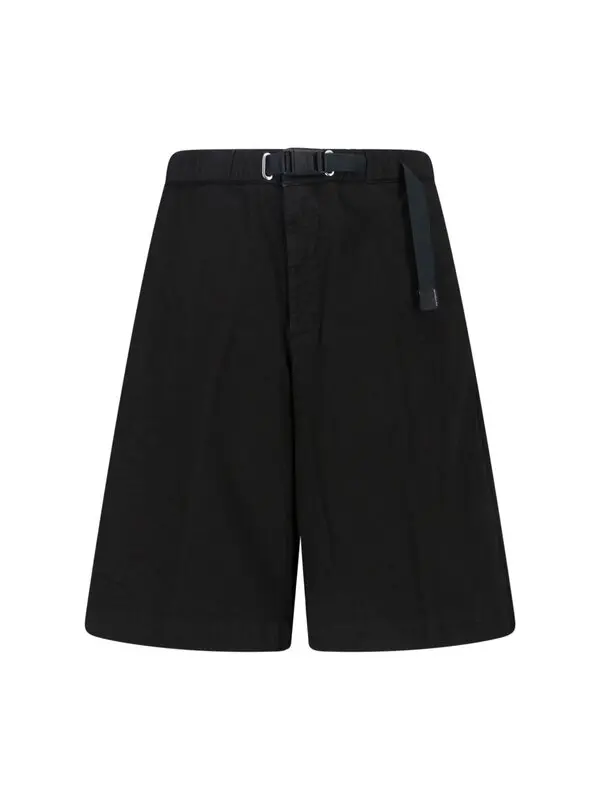WHITE SAND Cotton Textured Trousers - Black