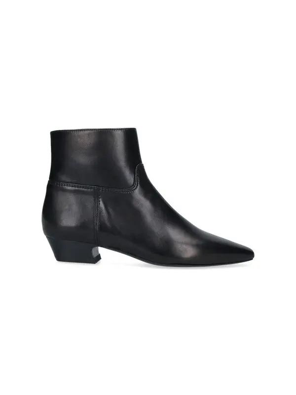 STUART WEITZMAN Leather Ankle Boots - Black