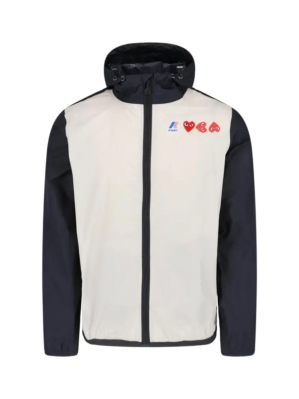 Play Comme Des Garcon Colorblock Hooded Windbreaker Jacket
