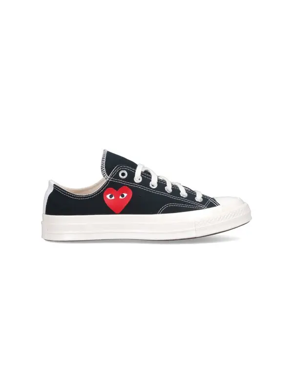 Play Comme Des Garcon Low-top Canvas Sneakers - Black