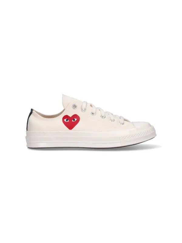 Play Comme Des Garcon Low-top Canvas Sneakers - White
