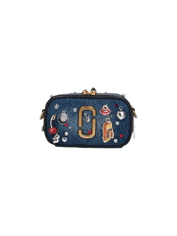Marc Jacobs Embellished Denim Camera Bag - Blue