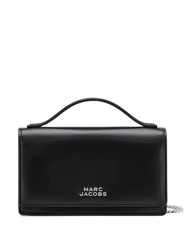 Marc Jacobs Mini Leather Handbag With Magnetic Closure - Black