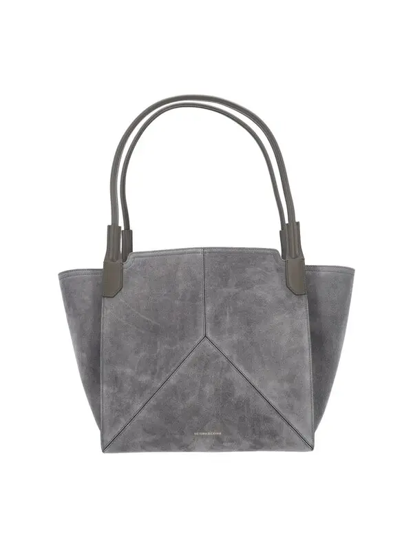 Victoria Beckham Leather Pebble Finish Tote Bag - Grey
