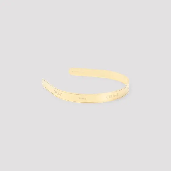 Celine Thin Brass Headband - Metallic