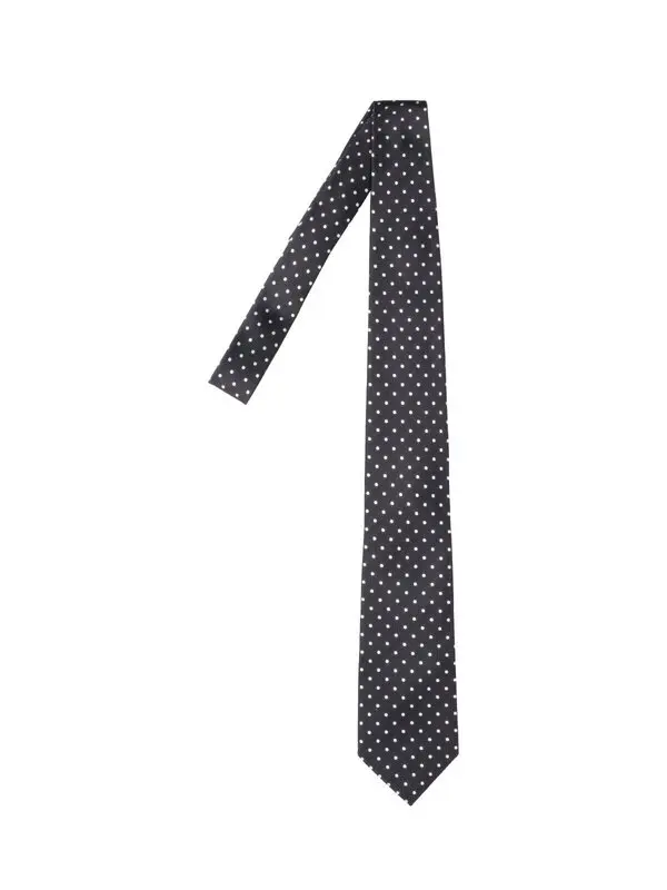 TOM FORD Polka Dot Silk Neck Tie - Black