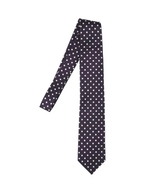 TOM FORD Polka Dot Silk Neck Tie - Violet