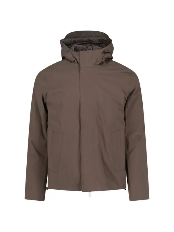 K-WAY Quilted Puffer Jacket With Polyester Padding - Brown