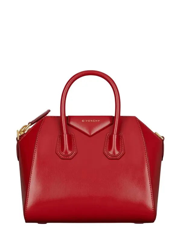 Givenchy Mini Antigona Leather Handbag - Red