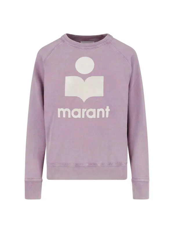 MARANT ETOILE Flocked Edge Cotton Sweatshirt Sweater For