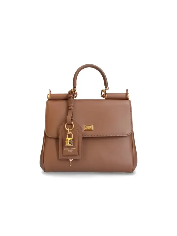 Dolce & Gabbana Mini Leather Crossbody Bag - Brown
