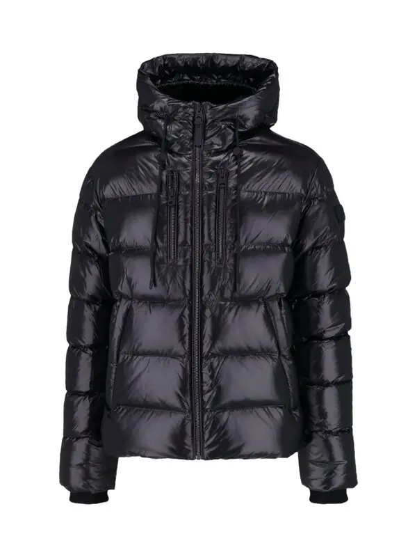 Mackage Quilted Hooded Puffer Jacket With Drawstring - Black