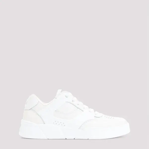 Celine Leather And Mesh Sneakers - White
