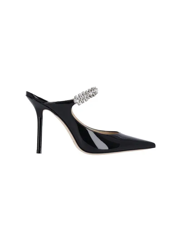 JIMMY CHOO Heeled Sandals With Embellished Strap - Black
