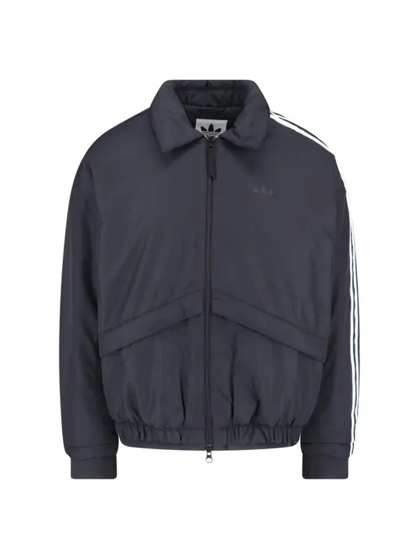 Adidas Polyester Jacket With Classic Collar And Logo Detail
