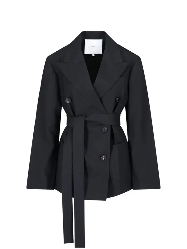 SETCHU Double-breasted Belted Blazer