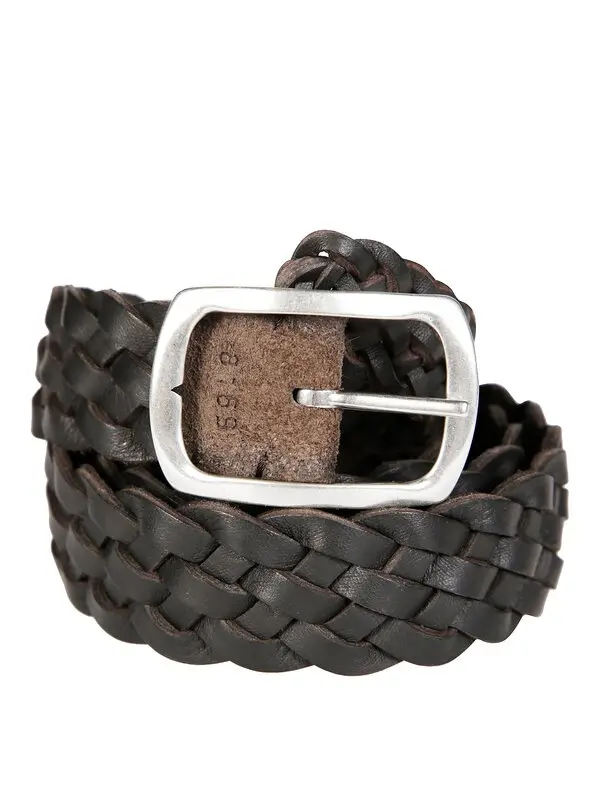 Orciani Reversible Hunting Belt With Double Woven Suede Detail - Marrone