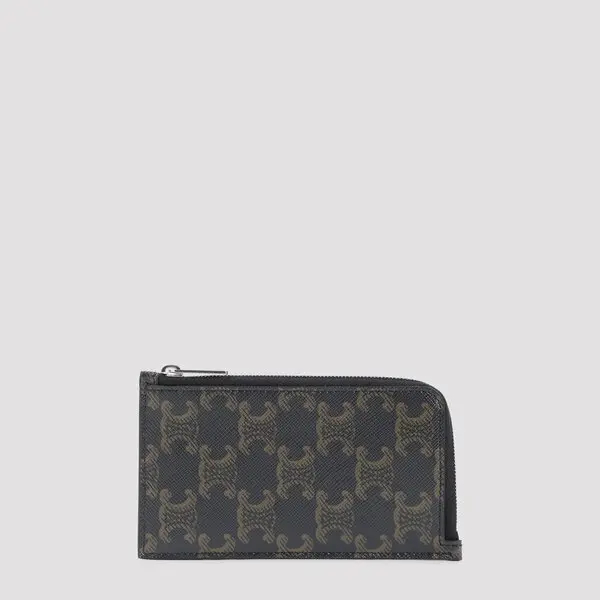 Celine Long Zip Card Holder - Black