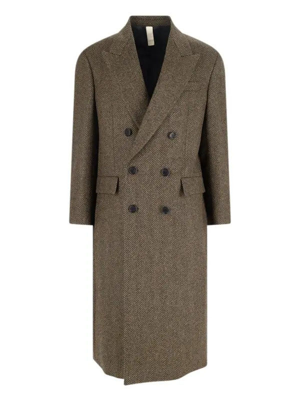 SUNFLOWER Double Breasted Wool Jacket - Green