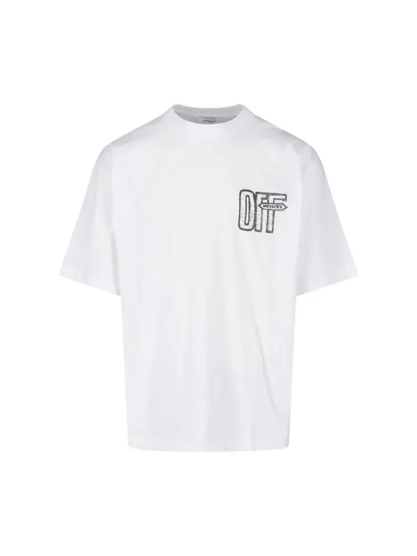 Off-White Graphic Logo Crewneck T-shirt - White