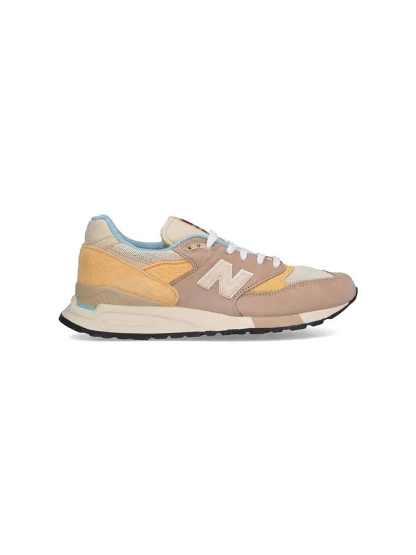 NEW BALANCE Made In Usa 998 Suede And Mesh Sneakers - Beige